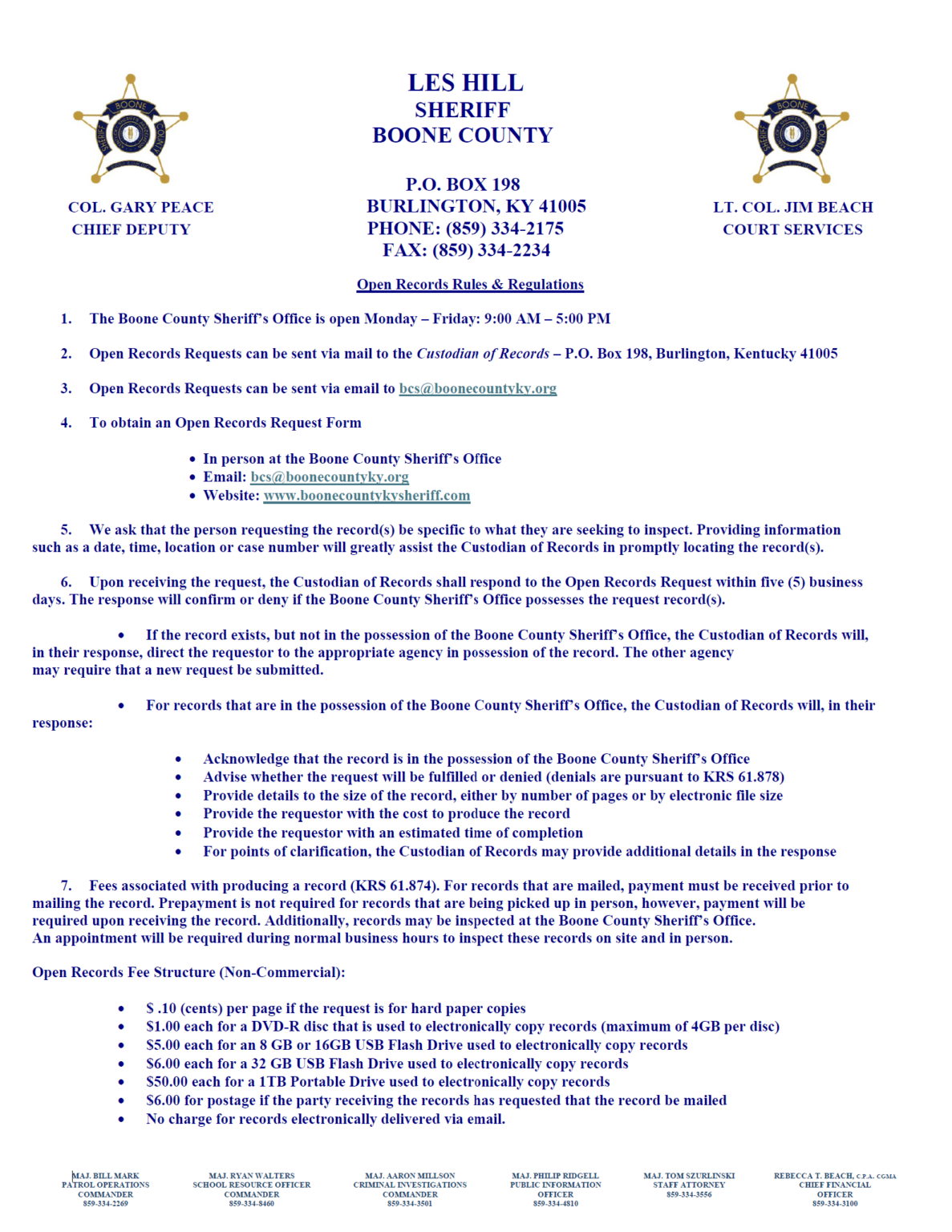 Open Records | Boone County Sheriff's Office